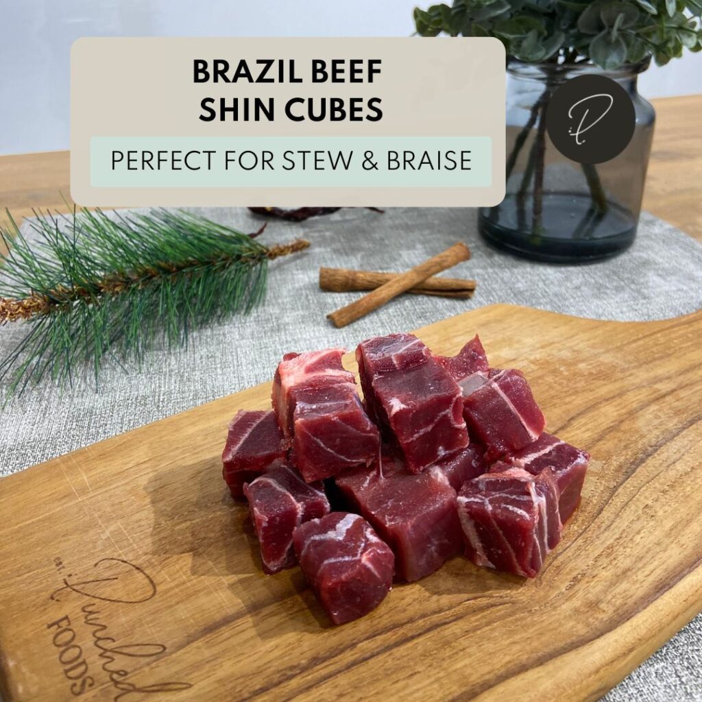 Brazil Beef Shin/Shank Cubes 1KG (Halal) - Punched Foods | Savour ...