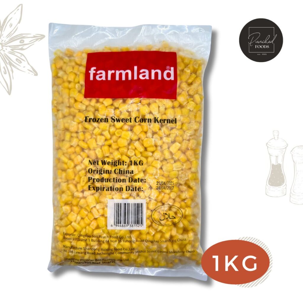 Frozen Sweet Corn Kernels 1KG (Halal) - Punched Foods | Savour Quality ...