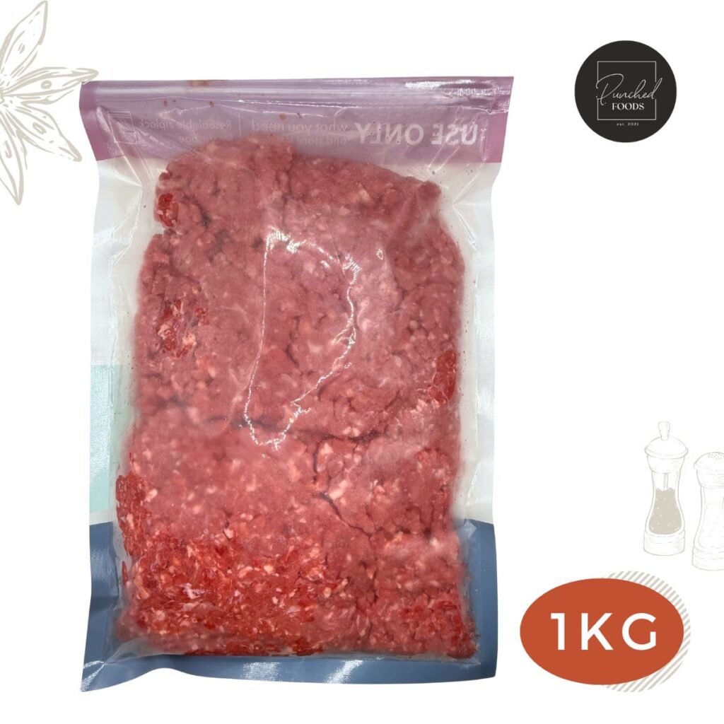 100% Lean Beef Minced 1KG (Halal) - Punched Foods | Savour Quality ...