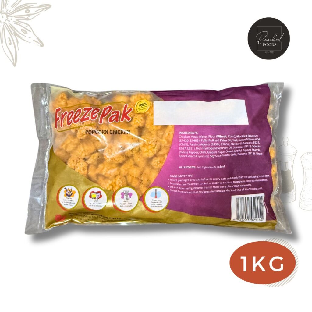 Freezepak Spicy Popcorn Chicken 1KG (Halal) - Punched Foods | Savour ...